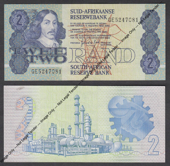 GPC de Kock - Republic of South Africa: Jan van Riebeeck R2 Banknote of ...