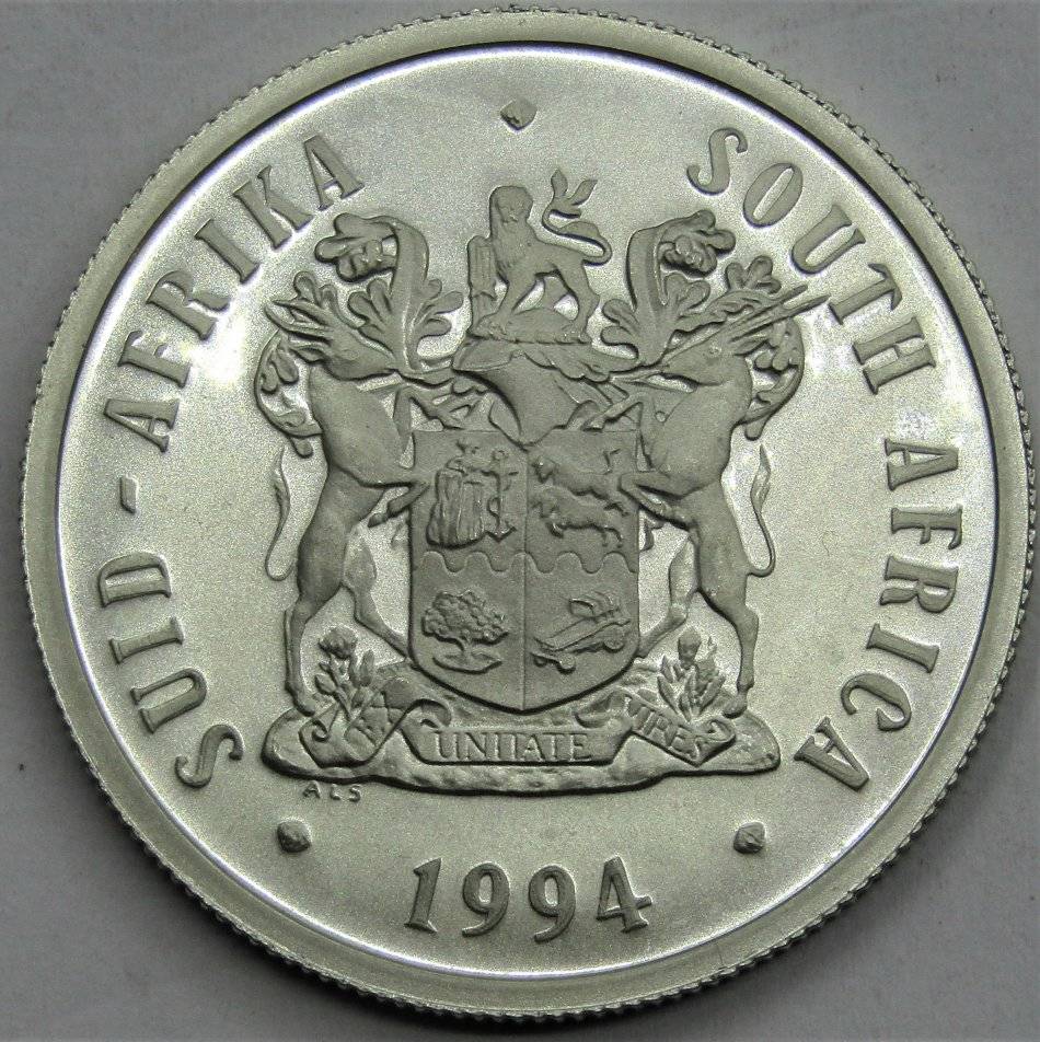 One Rand - 1994 Republic of South Africa Silver 1 Rand 'Presidential ...