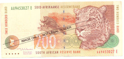 TT Mboweni - T T MBOWENI R200 RAND SOUTH AFRICAN BANK NOTE 1st ISSUE ...
