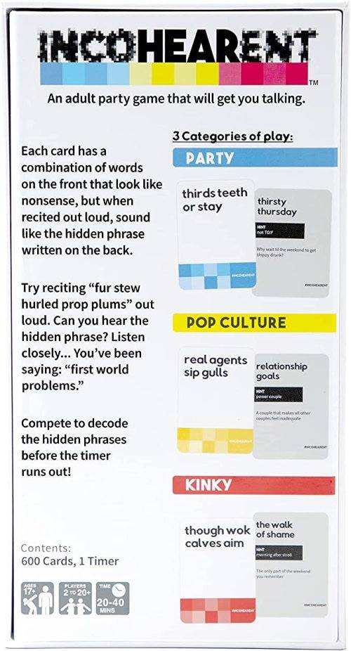 Adult Games - Incoherent Card Game was listed for R219.99 on 1 Feb at ...