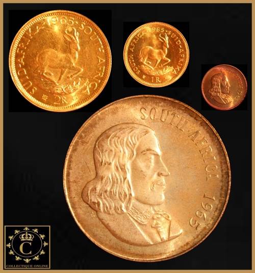 Proof Sets - 1965 Extremely Rare LONG PROOF SET WITH GOLD R2 & R1 COINS ...