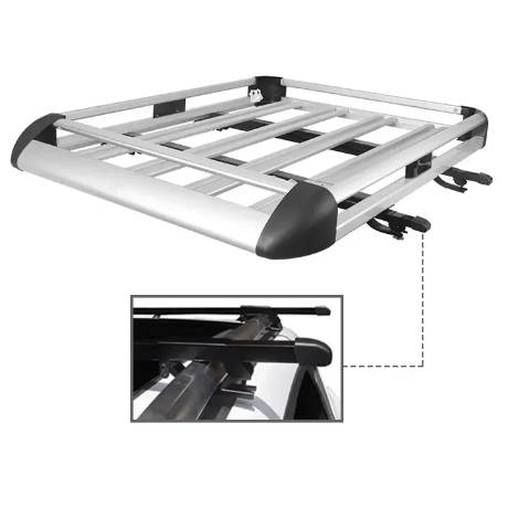 Roof Racks - Double aluminum square tube roof rack storage rack travel ...