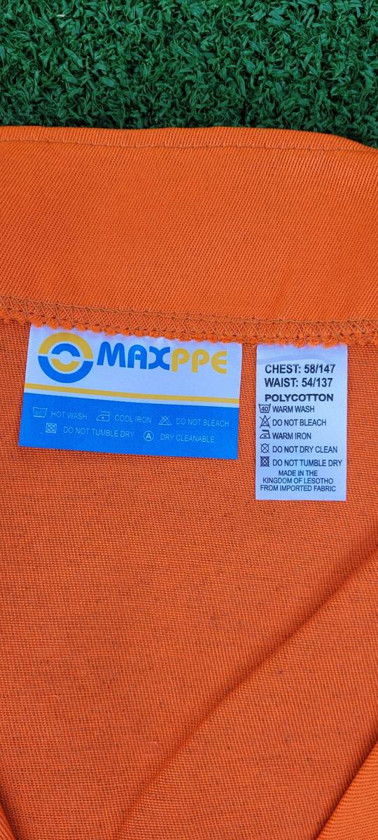 Sandals - MAX PPE ORANGE 2-Piece Work Suit. Size: 58/147 Chest, 54/137 ...